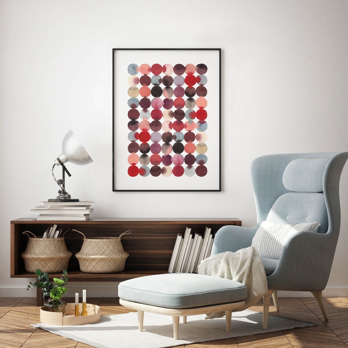 Printable Watercolor Dot Wall Art Colorful Prints Watercolor - Etsy