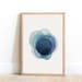 Modern Blue Shapes Digital Print, Abstract Watercolor Circles Wall Art ...