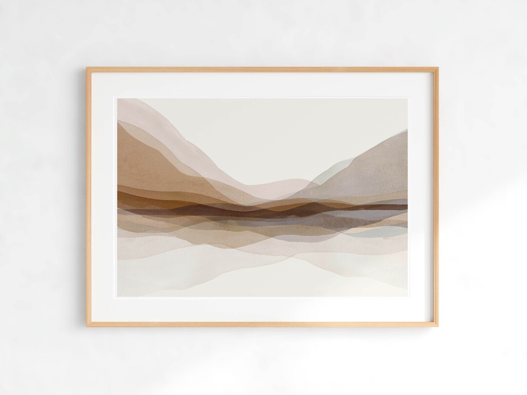 Abstract Mountain Wall Art, Abstract Printable Art, Neutral Prints ...
