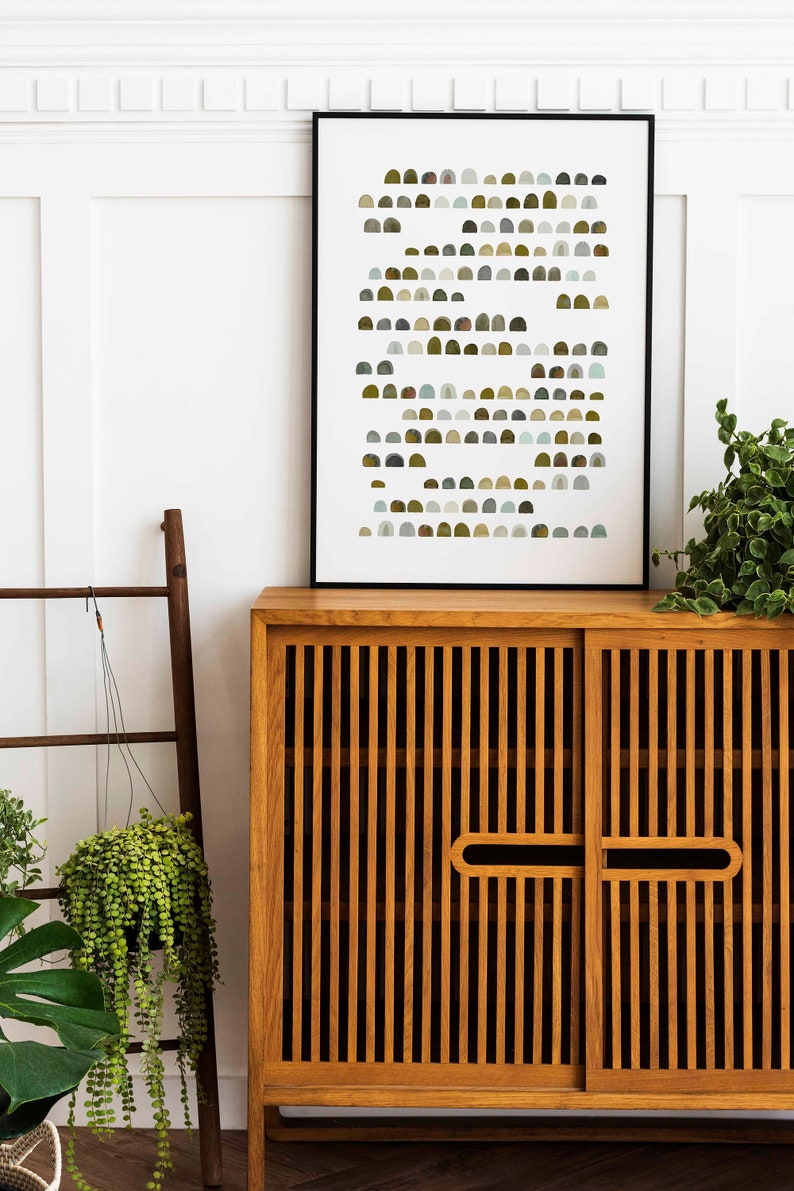 Mint Green Abstract Pebbles Wall Art,printable Geometric Art,green ...