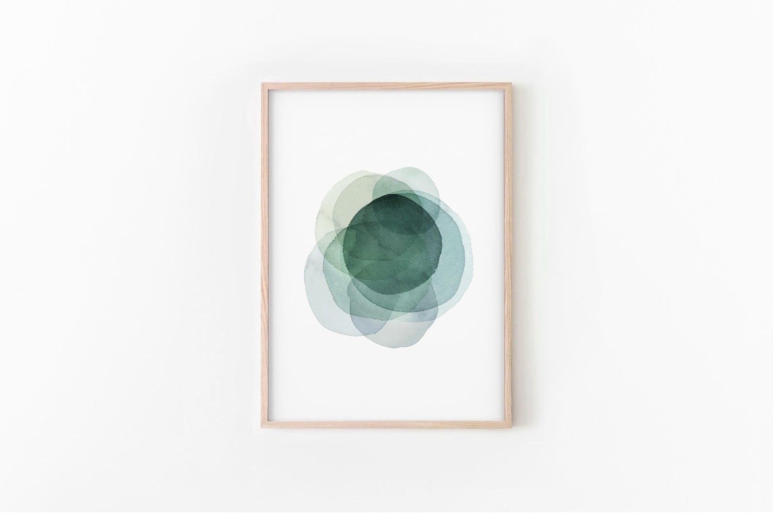 Minimal Green Wall Art Abstract Poster Modern Shapes Art | Etsy