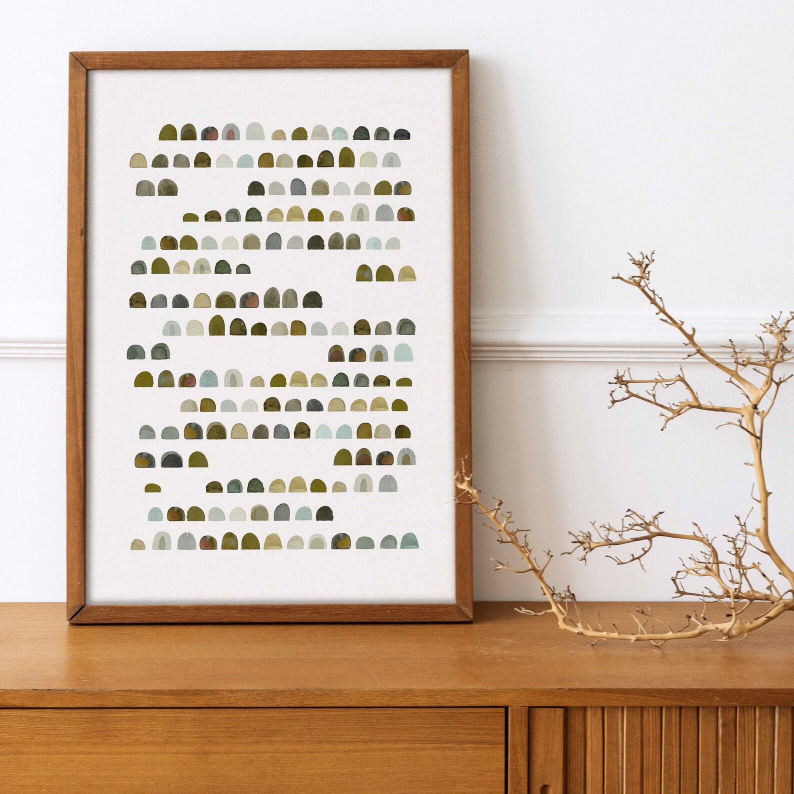 Mint Green Abstract Pebbles Wall Art,printable Geometric Art,green ...