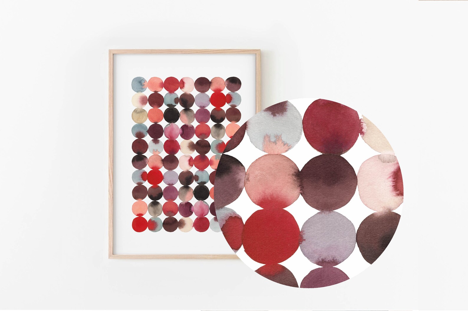 Printable Watercolor Dot Wall Art Colorful Prints Watercolor - Etsy