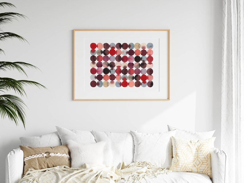 Printable Watercolor Dot Wall Art Colorful Prints Watercolor - Etsy