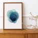 Modern Blue Shapes Digital Print Abstract Watercolor Circles - Etsy