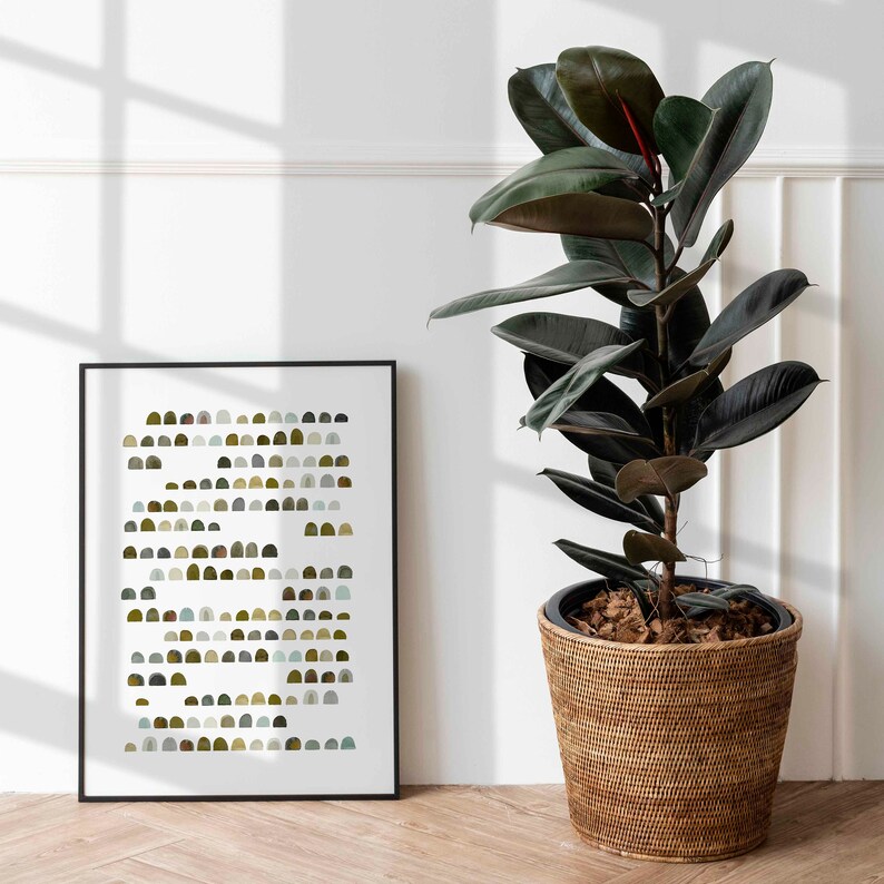 Mint Green Abstract Pebbles Wall Art,printable Geometric Art,green ...