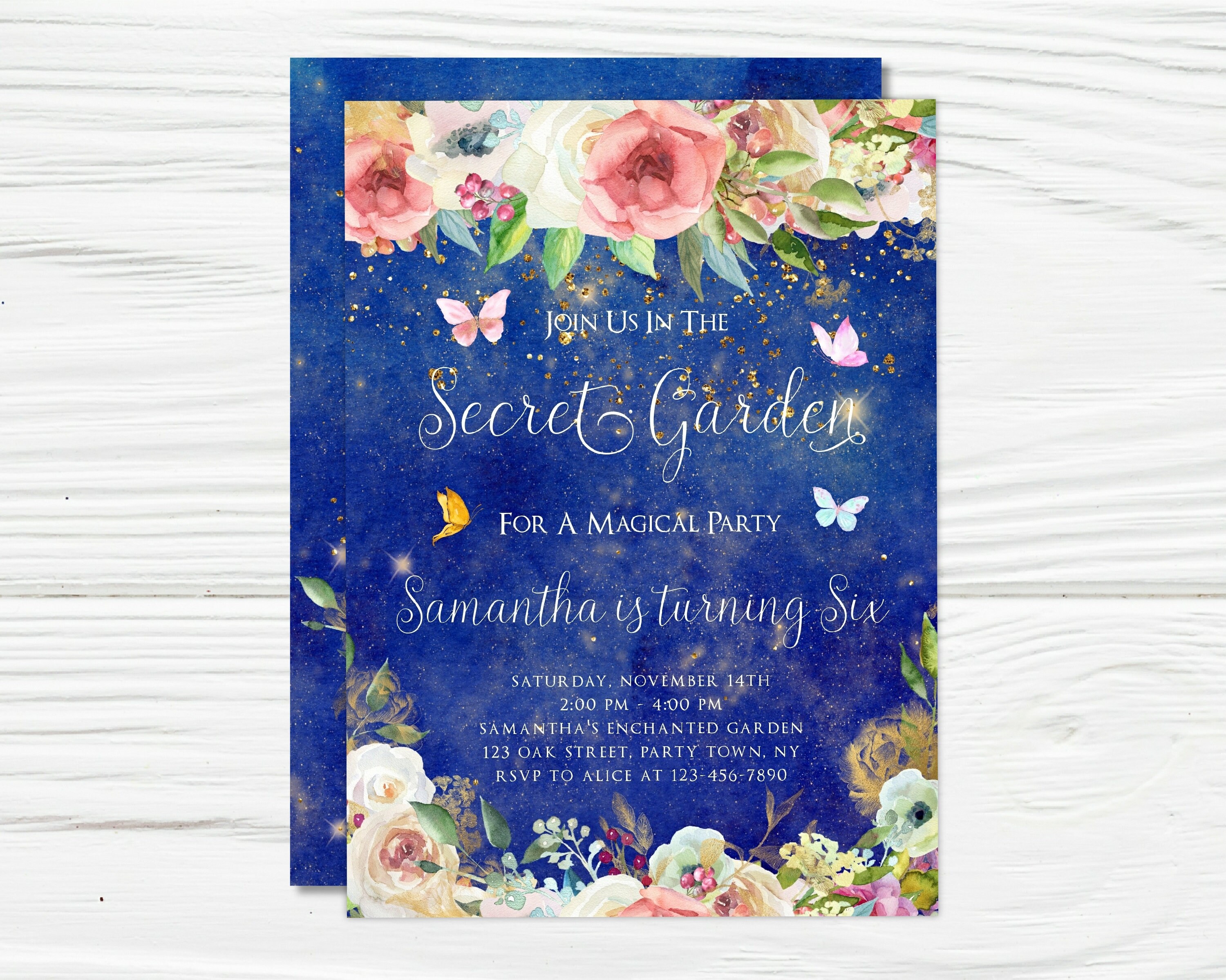 Secret Garden Birthday Party Invitation Magical Birthday | Etsy