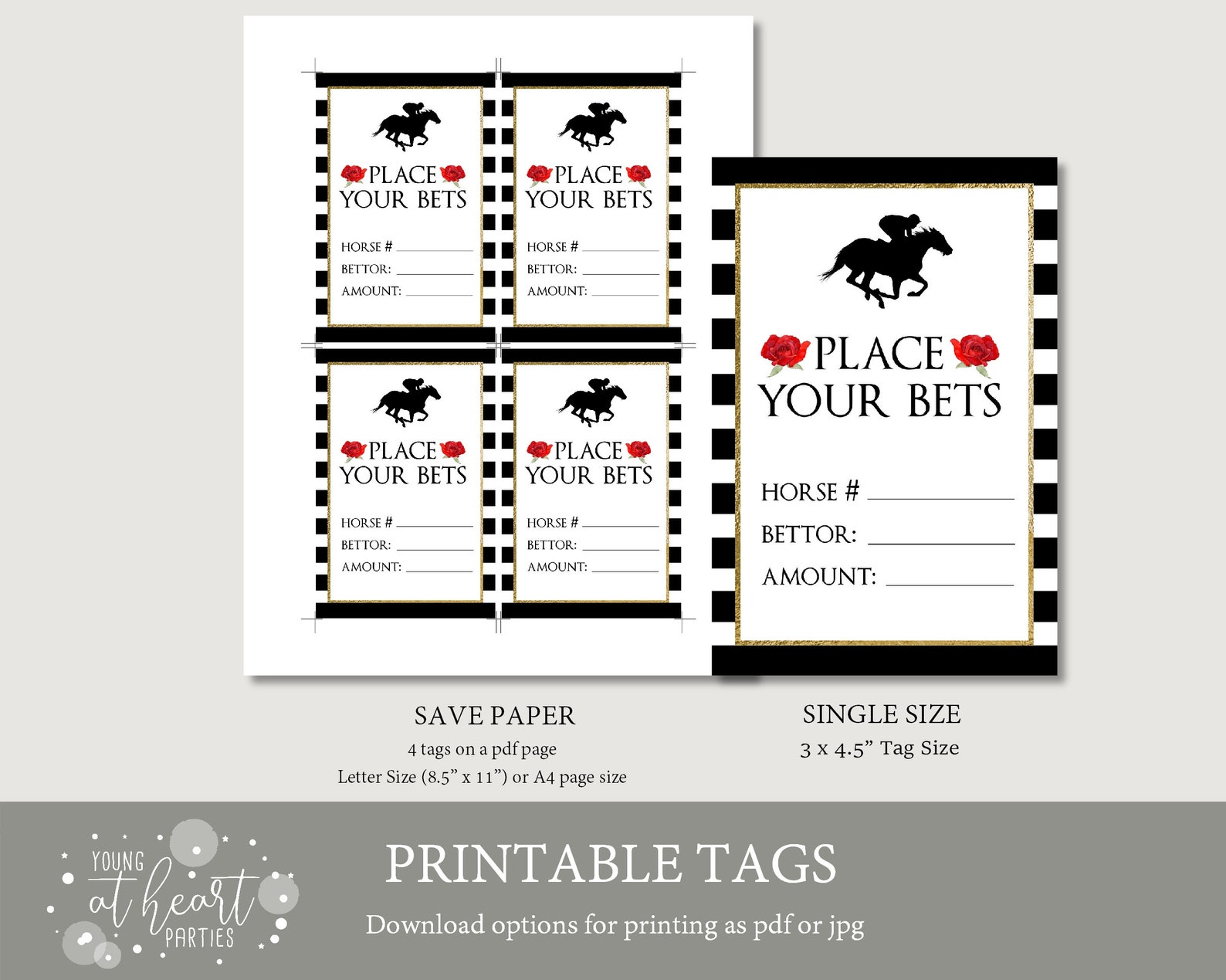 Kentucky Derby Horse Race Betting Card Template Printable - Etsy Canada