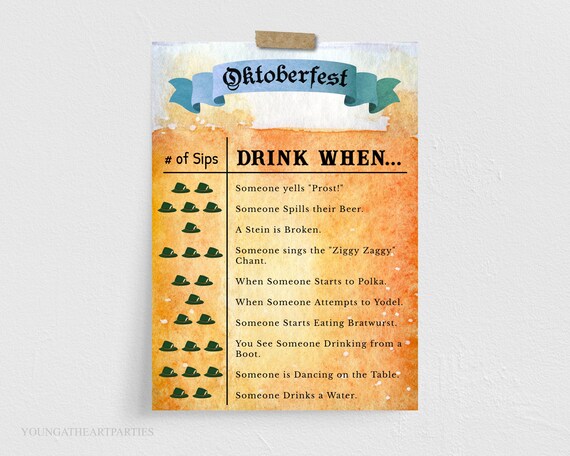 Editable Oktoberfest Beer Drinking Game, Oktoberfest Party Game ...