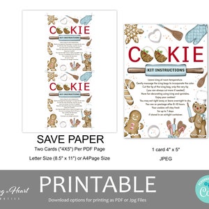 Editable Holiday Cookie Kit Instructions Cookie Decorating Party DIY ...