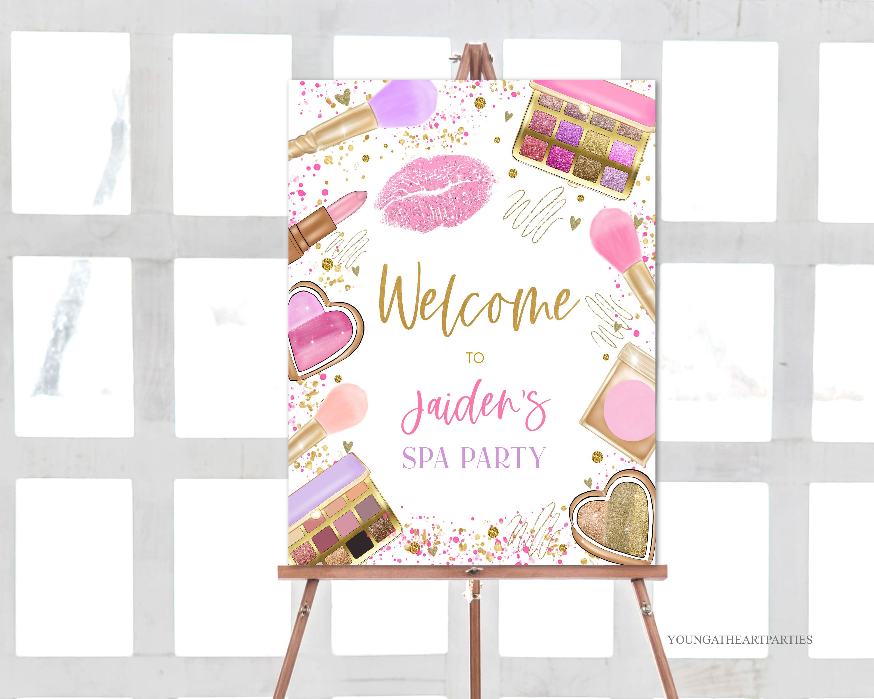 Spa Welcome Sign Makeup Party Sign Spa Birthday Party - Etsy Canada