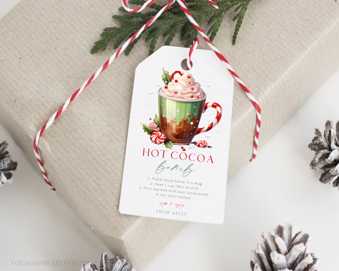 Editable Christmas Hot Chocolate Bomb Instructions, Hot Cocoa Bombs ...