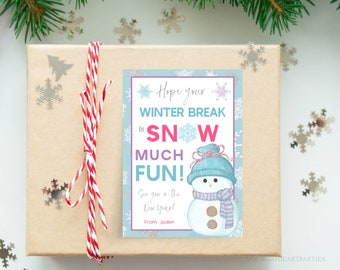 Snow Much Teacher Tag - Etsy