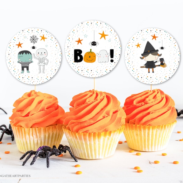 Halloween Cupcake Toppers - Etsy