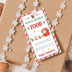 Editable Magical Reindeer Food Tags, Christmas Reindeer Food Tags ...