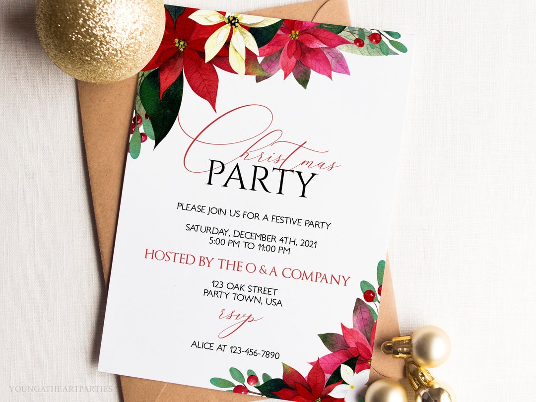 Christmas Party Invitation, Christmas Party Invite, Christmas Party ...
