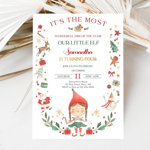 Elf Invitation - Etsy