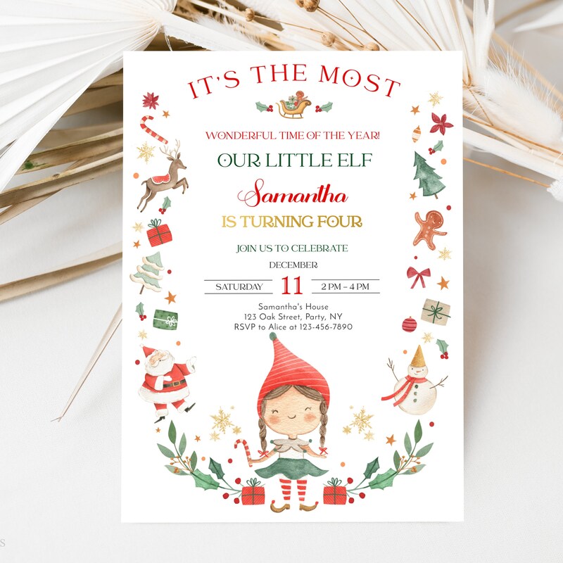 Elf Invitation - Etsy
