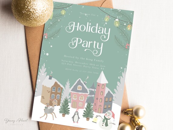 Winter Wonderland Holiday Party Invitation Template Editable Cosy Winter Holiday Party Invite winter-wonderland-holiday-party-invitation-template-editable-cosy-winter-holiday-party-invite