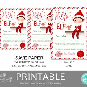 First Time Elf Arrival Letter Template, Editable New Elf Letter ...