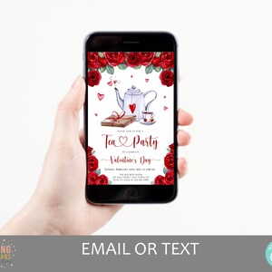 Valentines Tea Party Invitation, Valentines Day Party Invitation ...