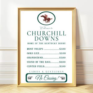 Kentucky Derby Printable Poster, Churchill Downs Wall Art, Horse Derby ...