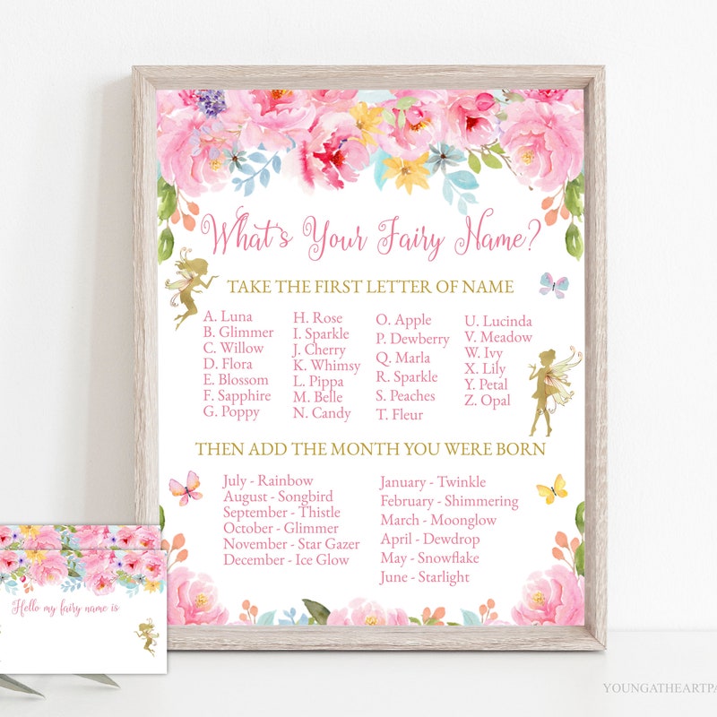Whats Your Fairy Name - Etsy
