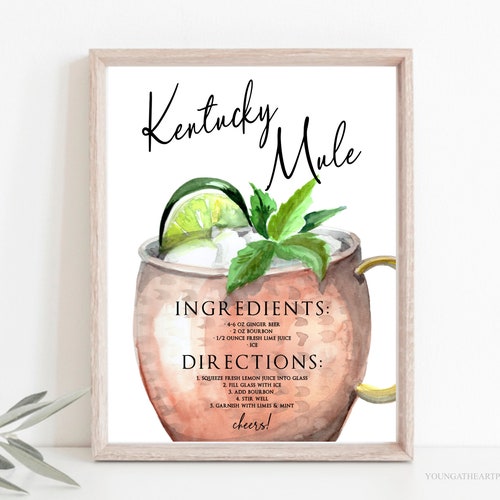 Printable Derby Signature Drinks Kentucky Derby Drink Sign - Etsy
