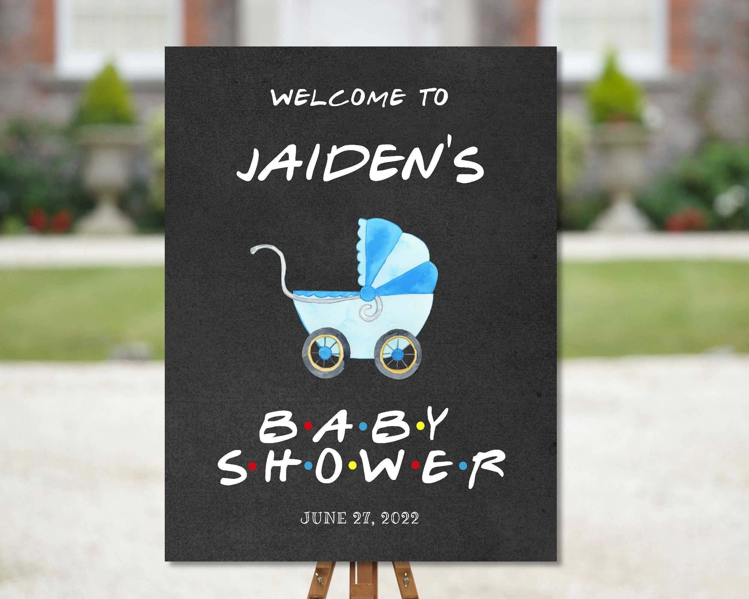 Friends Themed Baby Shower Sign FRIENDS tvshow Welcome Poster Baby Boy ...
