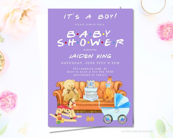 Friends Themed Baby Shower Sign FRIENDS tvshow Welcome Poster Baby Boy ...