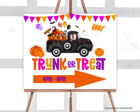 Halloween Trunk or Treat Poster Template, Editable Trunk Or Treat Event ...