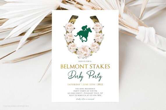 Belmont Stakes Party Invitation Template, Horse Racing Party Invite ...