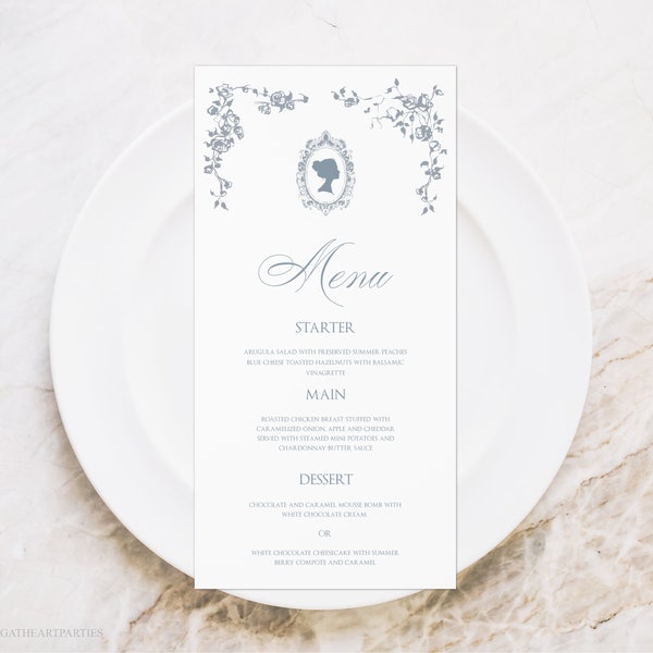 Victorian Menu - Etsy