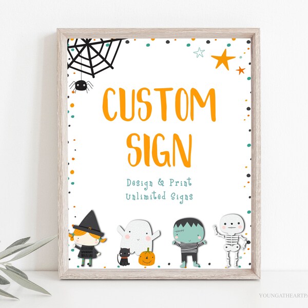 Halloween Party Table Signs - Etsy