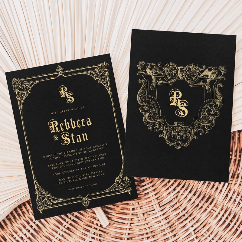 Goth Wedding Invitation - Etsy