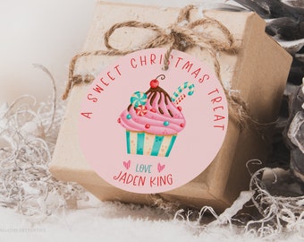 Holiday Treats Sticker Christmas Candy Label Custom Christmas - Etsy