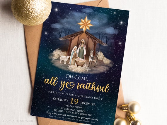 Jesus Birthday Party Invitation