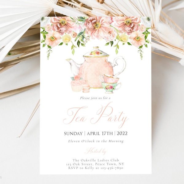 Tea Party Invitation - Etsy