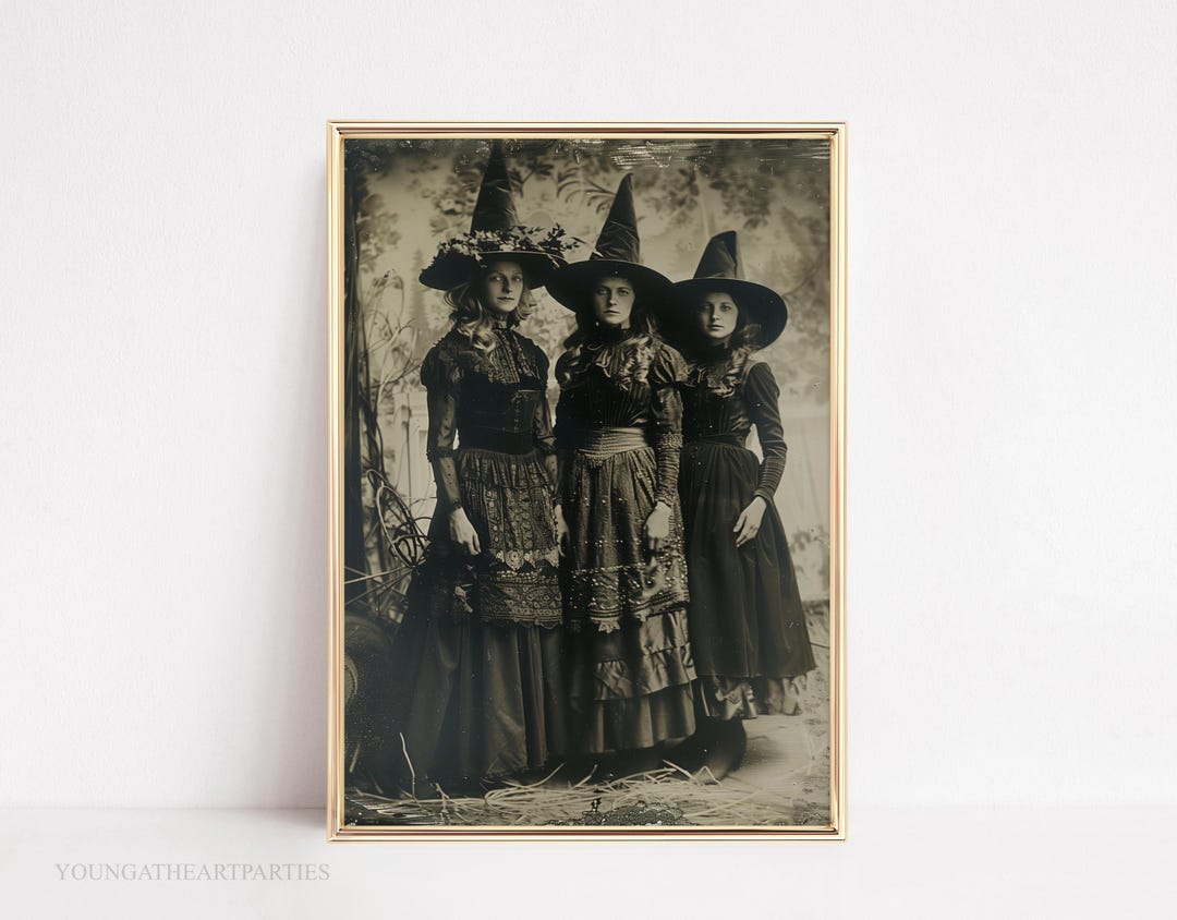 Antique Three Witches Photo, Victorian Witches Print, Witchy Art Print ...