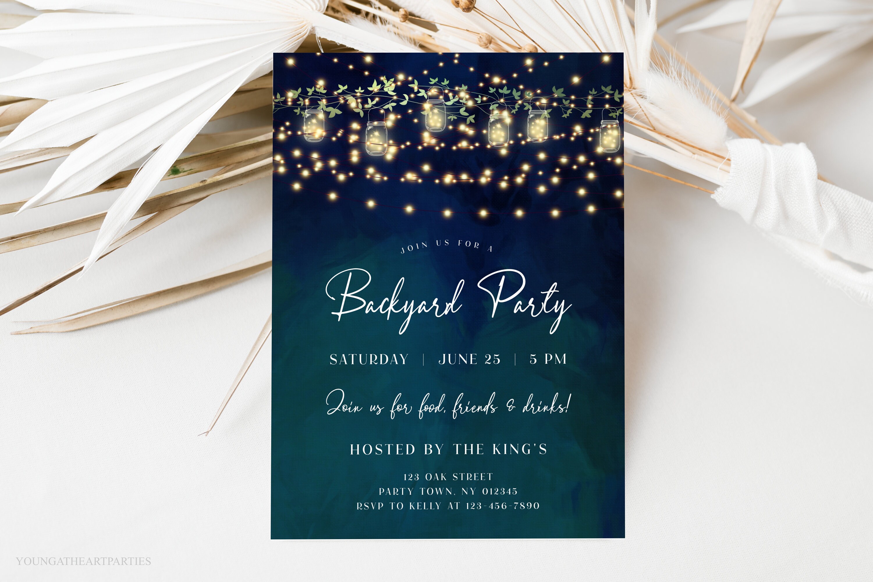 Garden Party Invitation Template Backyard Party Invitation - Etsy