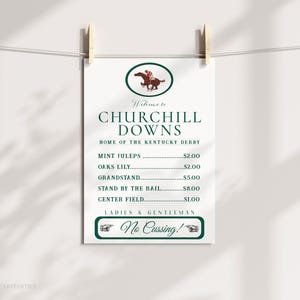 Kentucky Derby Printable Poster, Churchill Downs Wall Art, Horse Derby ...
