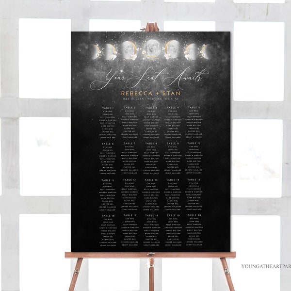 Celestial Seating Chart Wedding - Etsy