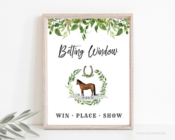 Kentucky Derby Betting Window Derby Party Sign Template, Editable Horse ...