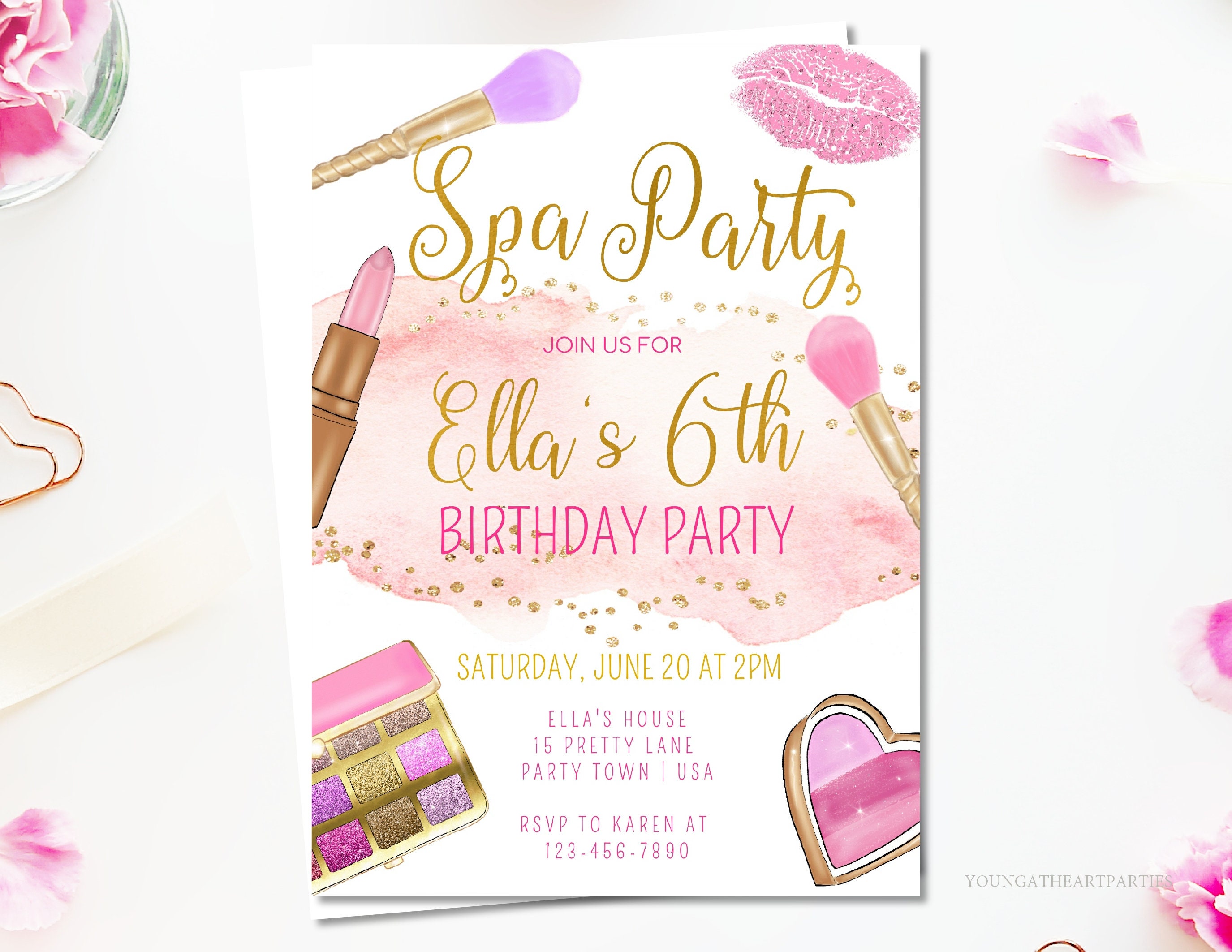 Editable Girl Birthday Mobile Invitation Custom Your Face Picture ...