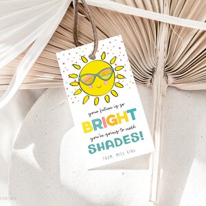 Your Future is so Bright Gift Tag Template, End of Term Gift Tags ...