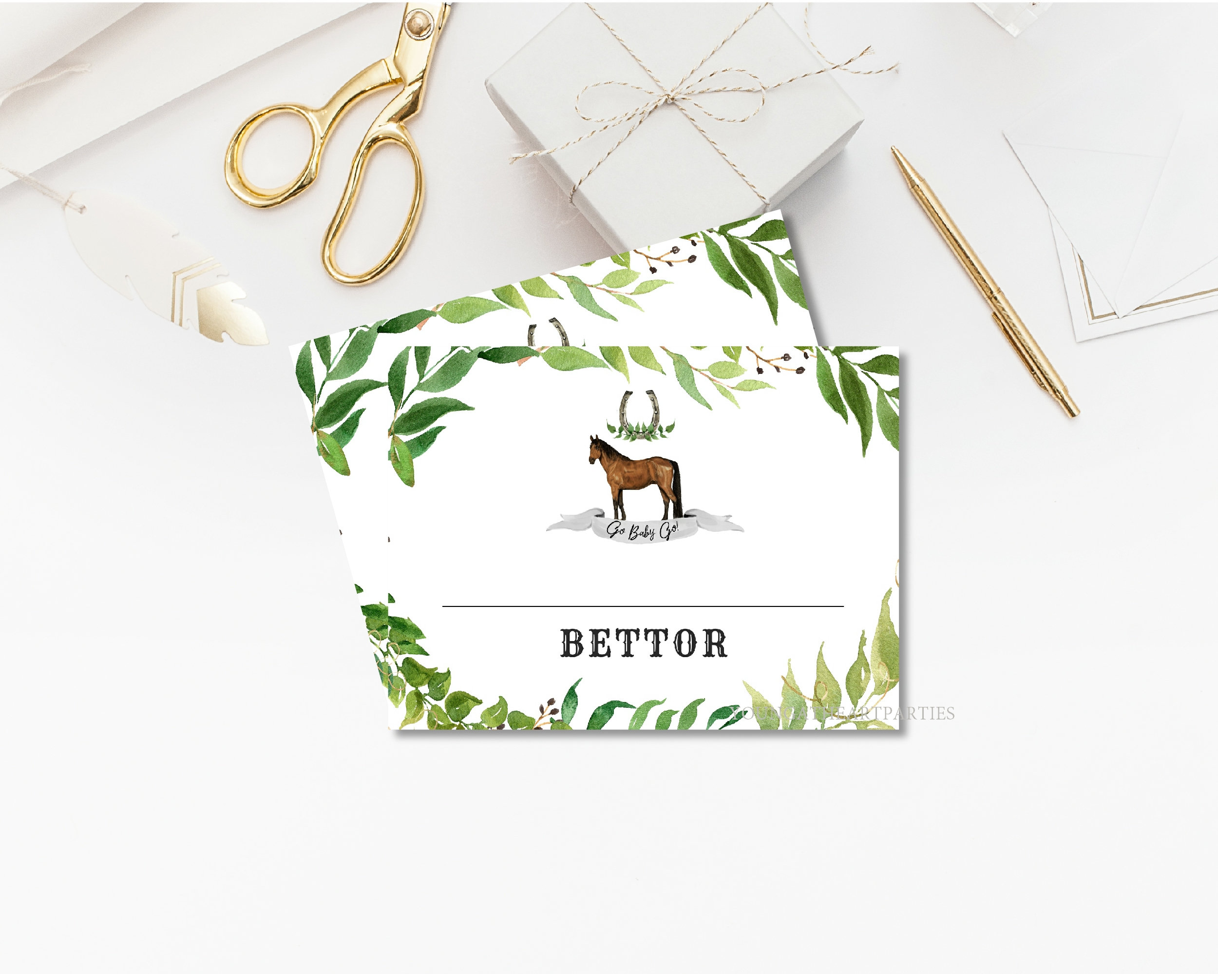 Horse Race Betting Sign WITH Bet Slips Template Editable - Etsy