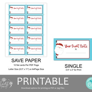 Editable Secret Santa Template Bundle, Printable Secret Santa ...