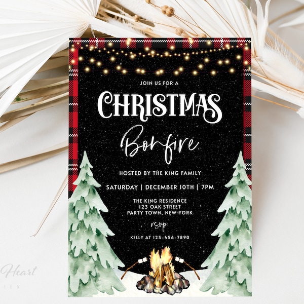 Bonfire Invitation - Etsy