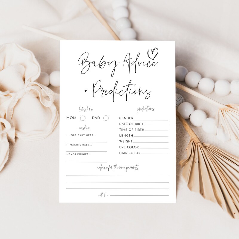 Baby Advice Cards - Etsy