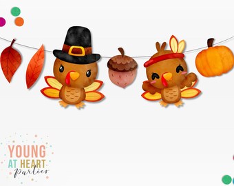 Happy Thanksgiving Banner Printable / Thanksgiving Banner - Etsy